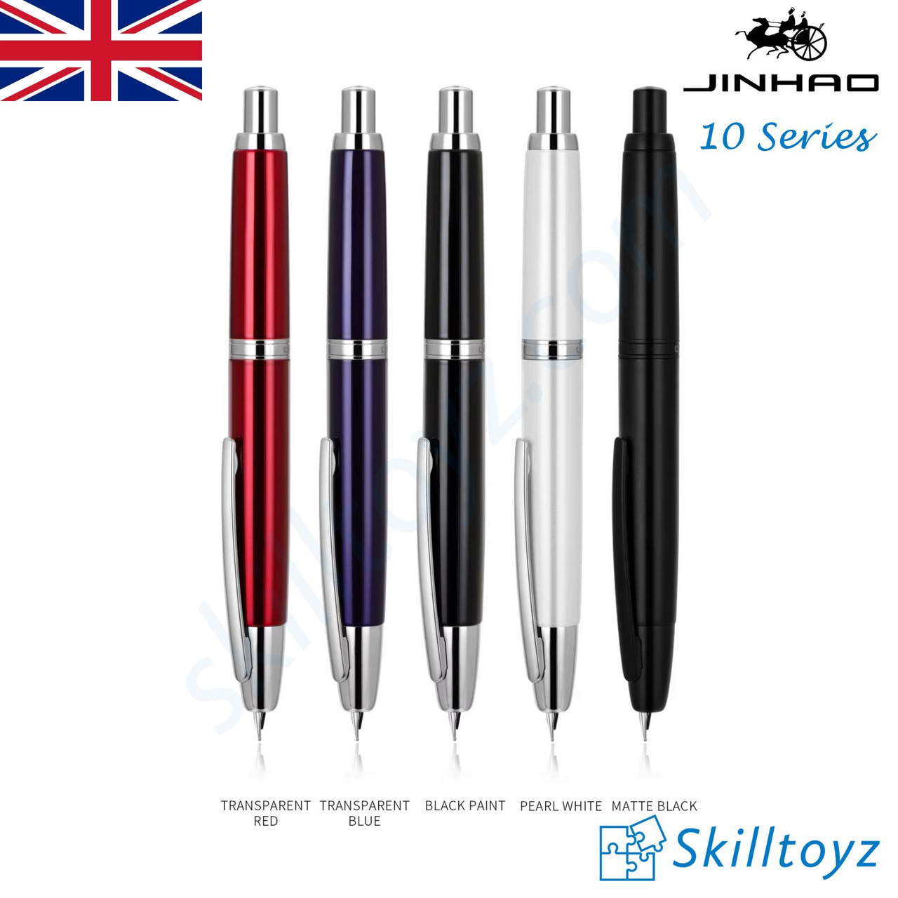 Jinhao 10 Series Retractable Fountain Pen F Nib Gradient Red - SkillToyz
