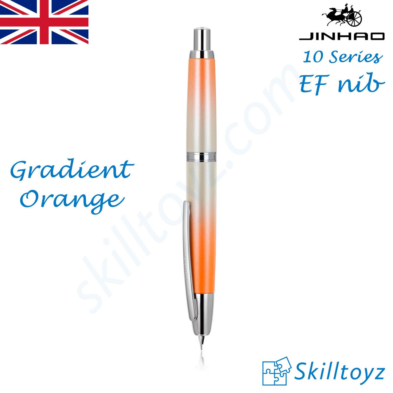 Jinhao 10 Series Retractable Fountain Pen EF Nib Gradient Orange ...