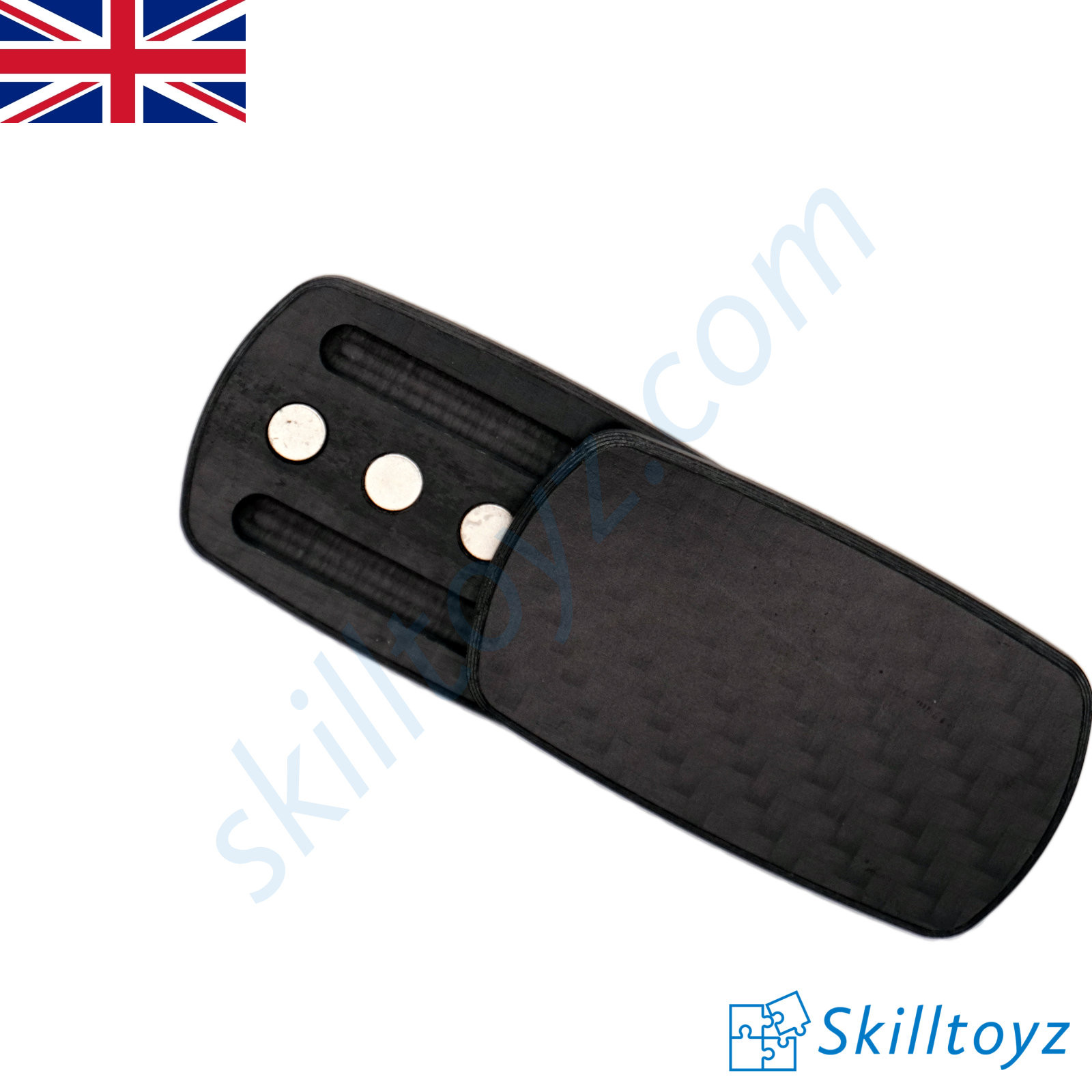 Magnetic Fidget Slider Carbon Fibre Weave #5 - SkillToyz