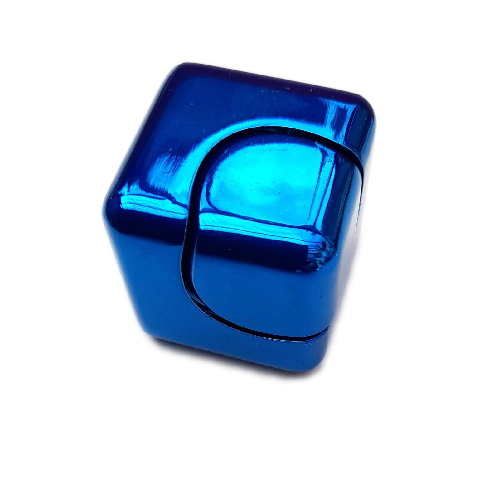 Metal Spinner Fidget Cube Blue - SkillToyz