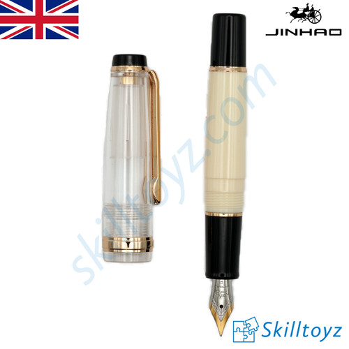 Jinhao 82 Mini Fountain Pen F Nib Black and White - SkillToyz