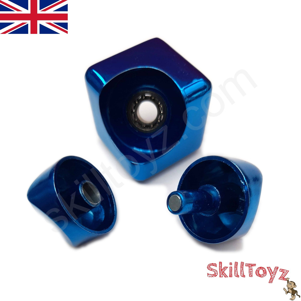 Metal Spinner Fidget Cube Blue - SkillToyz