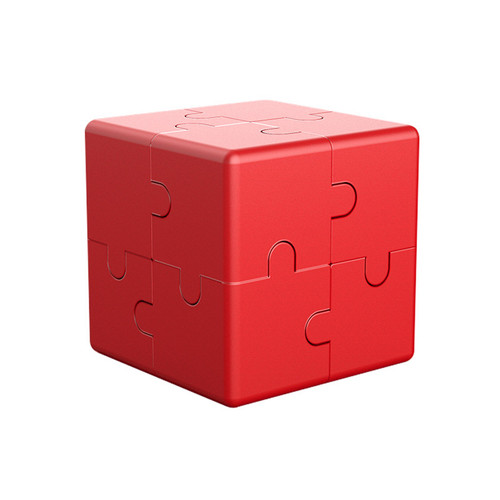 Premium Metal Magnetic Puzzle Cube Red - SkillToyz