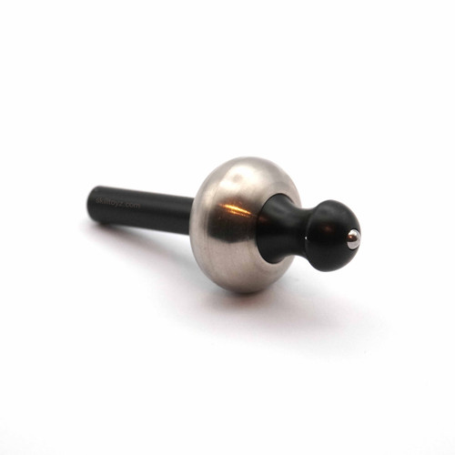 Titanium Finger Spin Top Silver/Black - SkillToyz