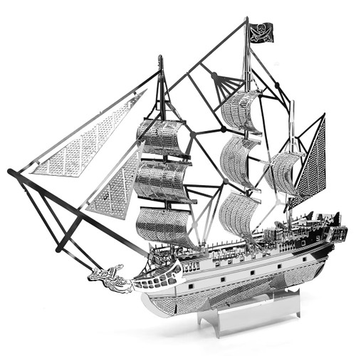 IQ Metal Model Kit Miniature Black Pearl Pirate Ship - SkillToyz