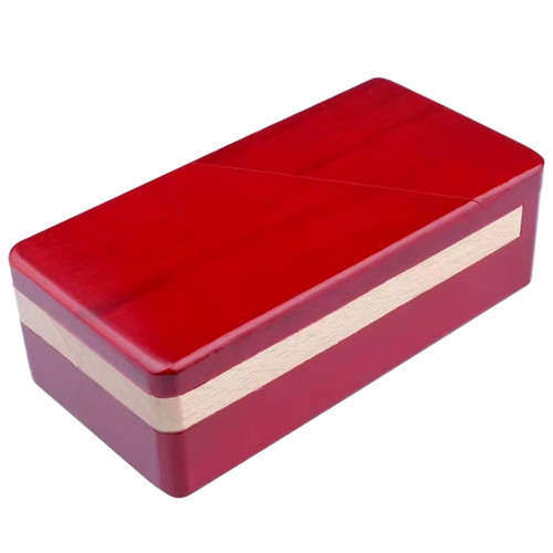 Luban Large Wooden Puzzle Box Brain Teaser Red - SkillToyz