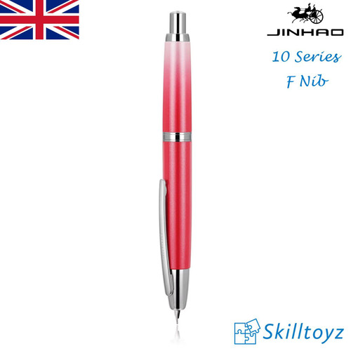 Jinhao 10 Series Retractable Fountain Pen F Nib Gradient Red - SkillToyz