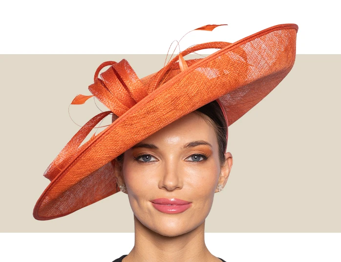 TESSA FASCINATOR - Burnt Orange - Gold Coast Couture