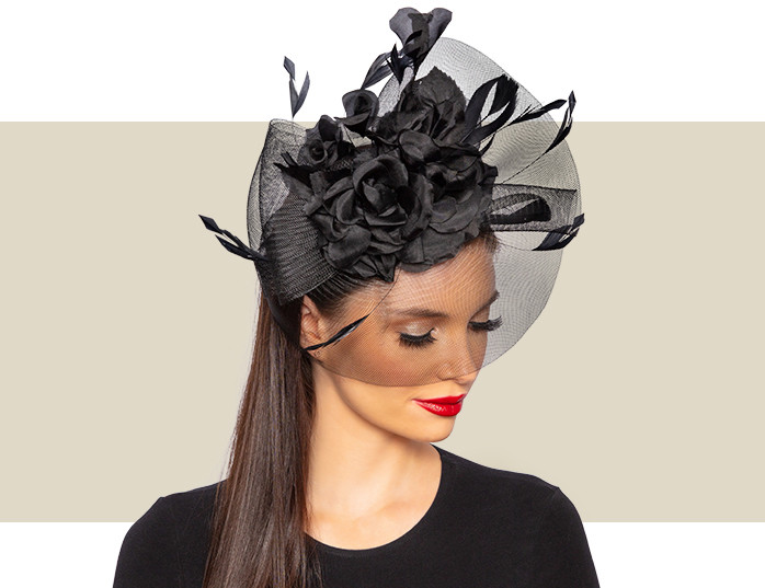 Black Fascinator Hats for Women - Weddings, Special Occasions & More