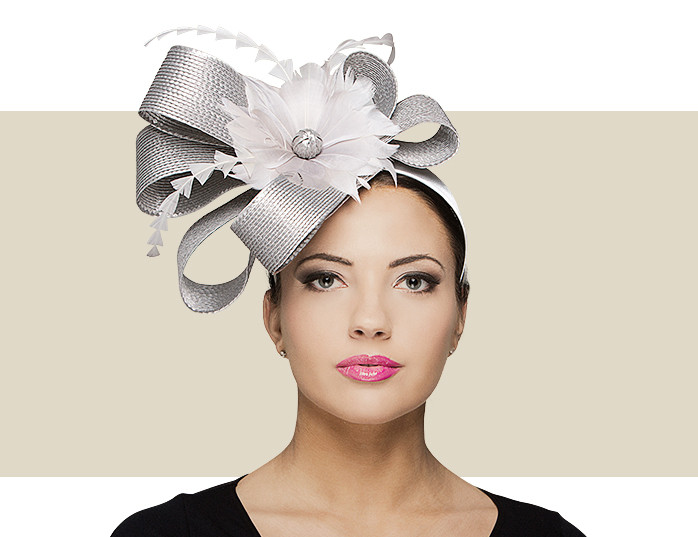 Kai Dark Grey Fascinator Hat for Women | Gold Coast Couture