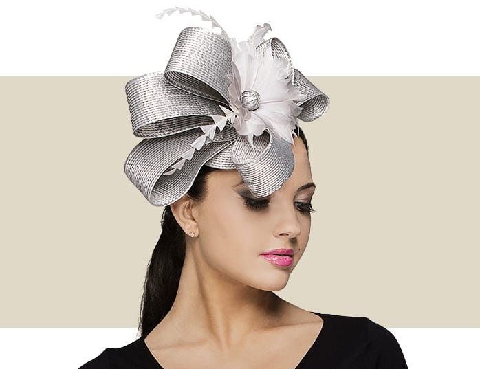 Kai Dark Grey Fascinator Hat for Women | Gold Coast Couture