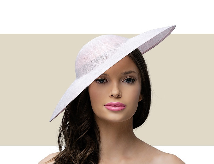 OVERLAYED DOME HAT - Pale Pink - Gold Coast Couture