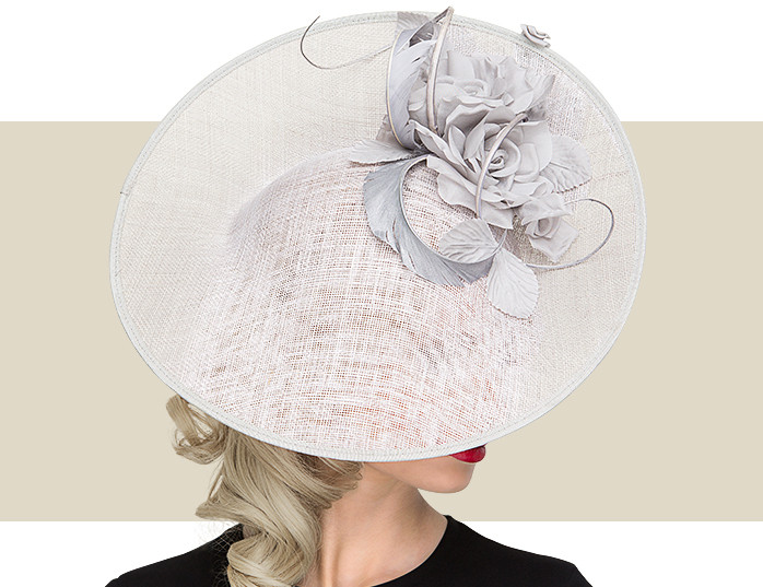 Botanic Silver Women's Fascinator Hat for Special Events
