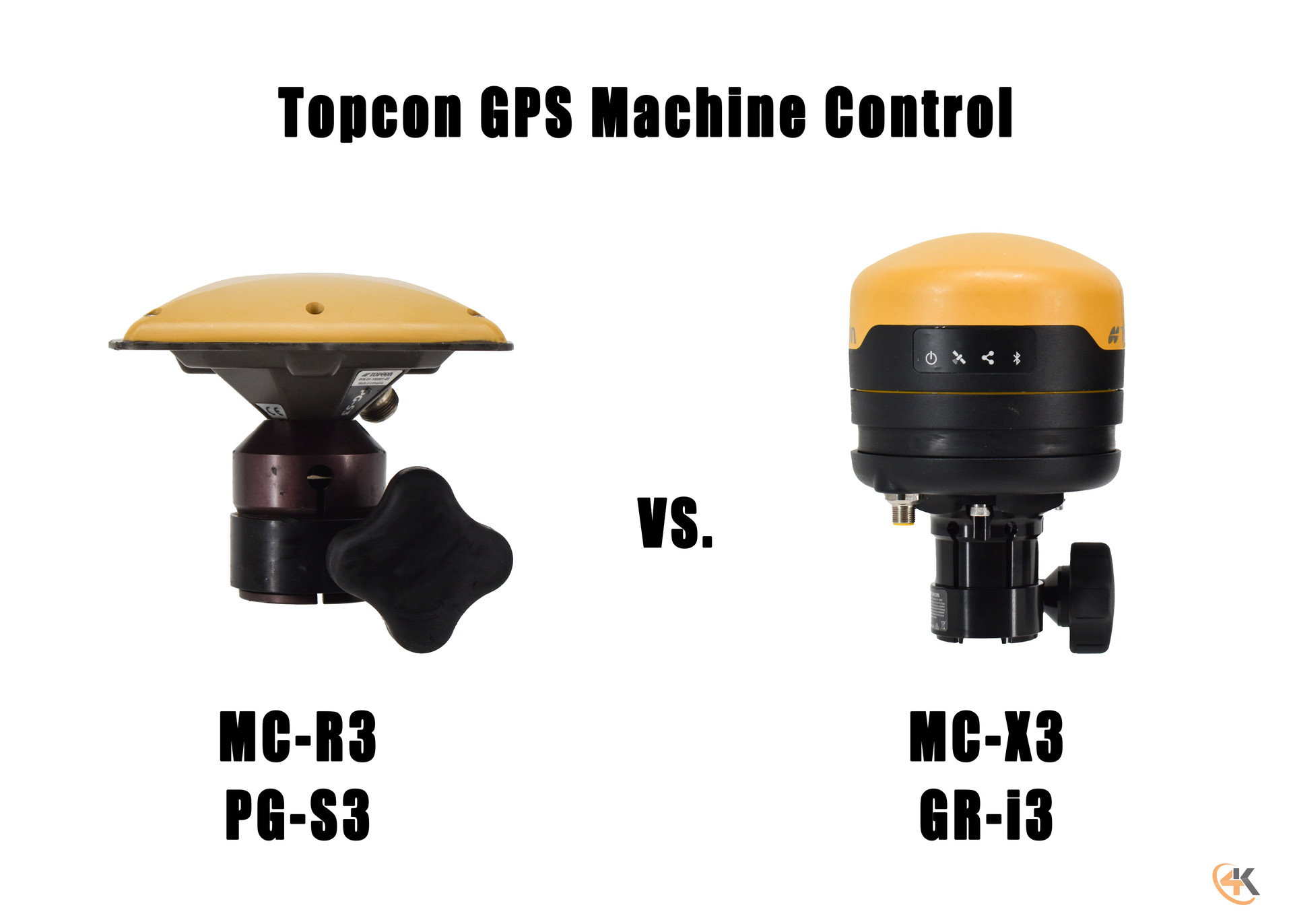 Topcon MC-R3 (PG-S3 Antennas) vs MC-X3 (GR-i3 Antennas) Machine Control Packages - 4K Equipment LLC