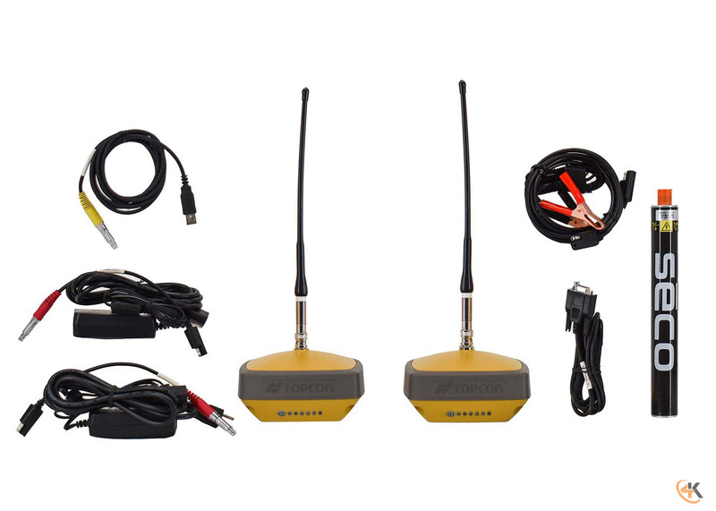 Topcon Dual Hiper VR UHF II 450-470 MHz Base/Rover GPS GNSS Receiver Kit