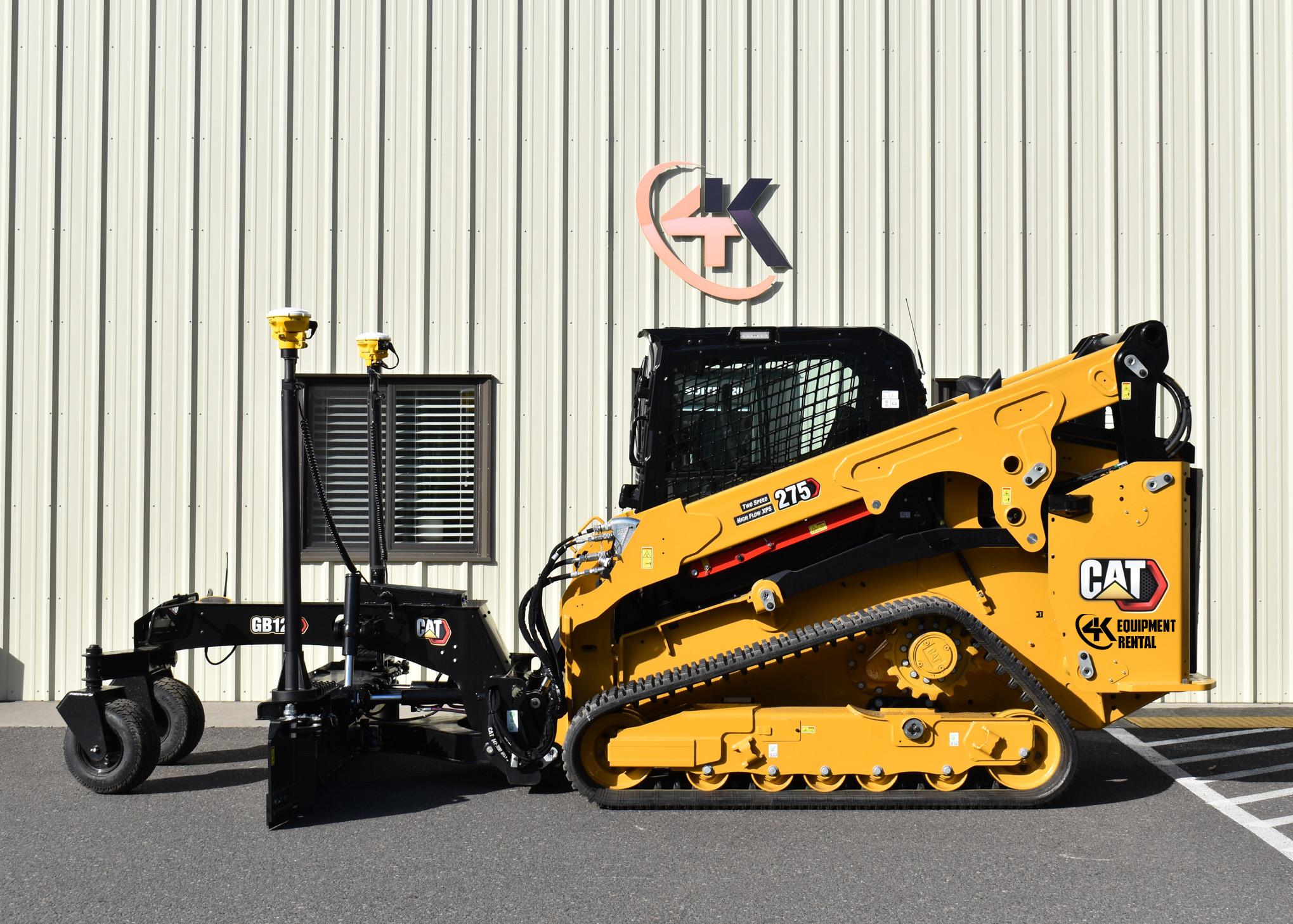 Heavy Machinery Rental - CAT 275 Skidsteer w/ GB124 Grade Blade ...