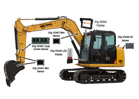 iDig Touch 2D Excavator Grade Control System w/ 7" Display