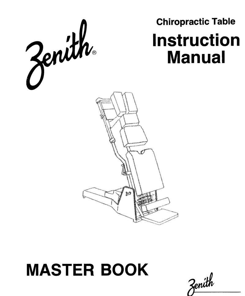 Zenith 210SP Chiropractic Table USER Manual