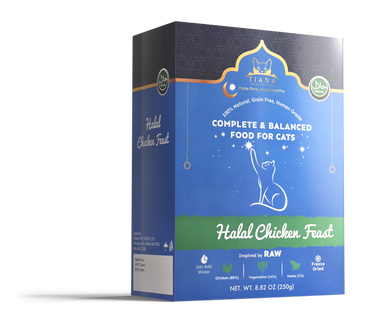 Halal Cat Food Chicken Feast-250g makes 1Kg food avg 25 meals/portions ...
