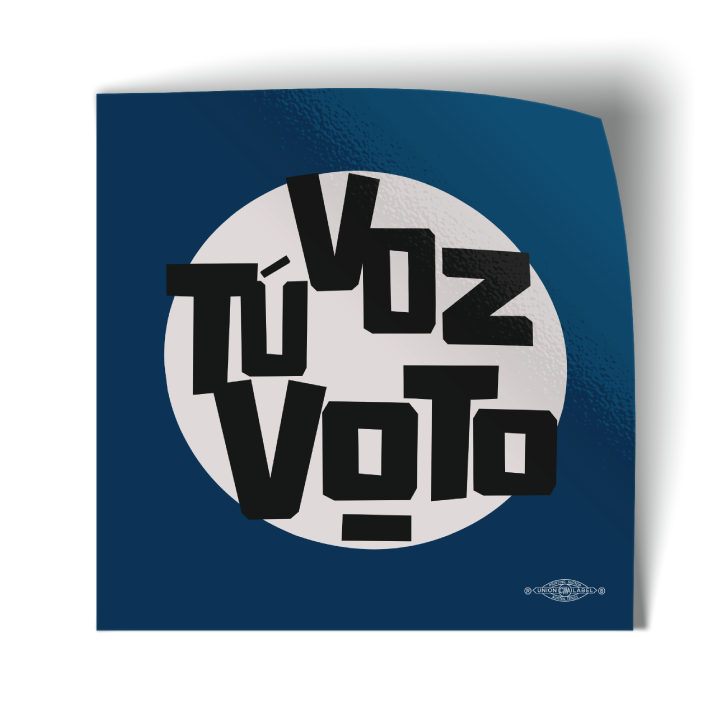 Tú Voz Tú Voto - Block (4" x 4" Vinyl Sticker -- Pack of Two ...