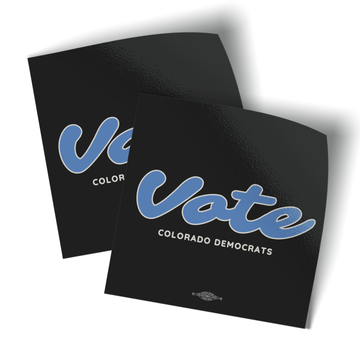 Vote - Blue (4" x 4" Vinyl Sticker -- Pack of Two!) - Colorado ...