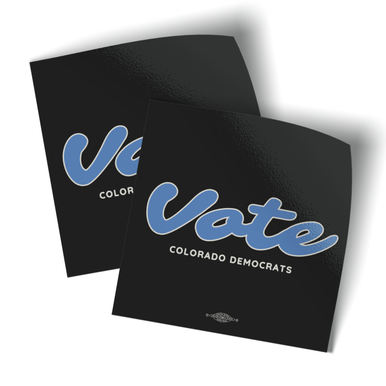 Vote - Blue (4" x 4" Vinyl Sticker -- Pack of Two!) - Colorado ...