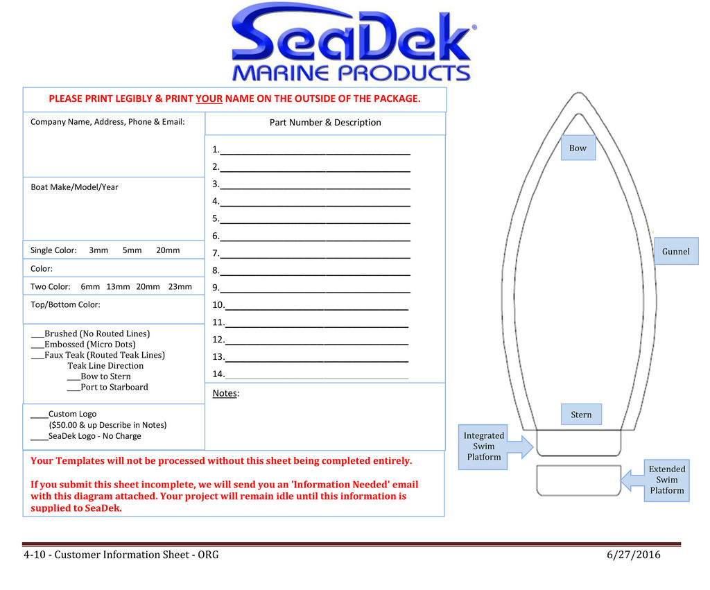 Samples of SeaDek Sheet