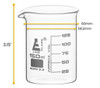 12 pack - 150ml Beakers - Griffin Style, Low Form with Spout - 25ml graduations - Borosilicate 3 ...
