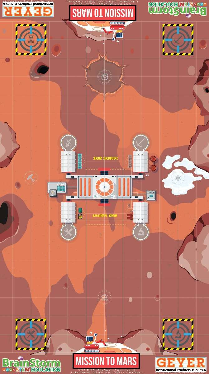 BrainStorm STEM Education Robotics Activity Mat: Habitat Helpers, 80" x ...