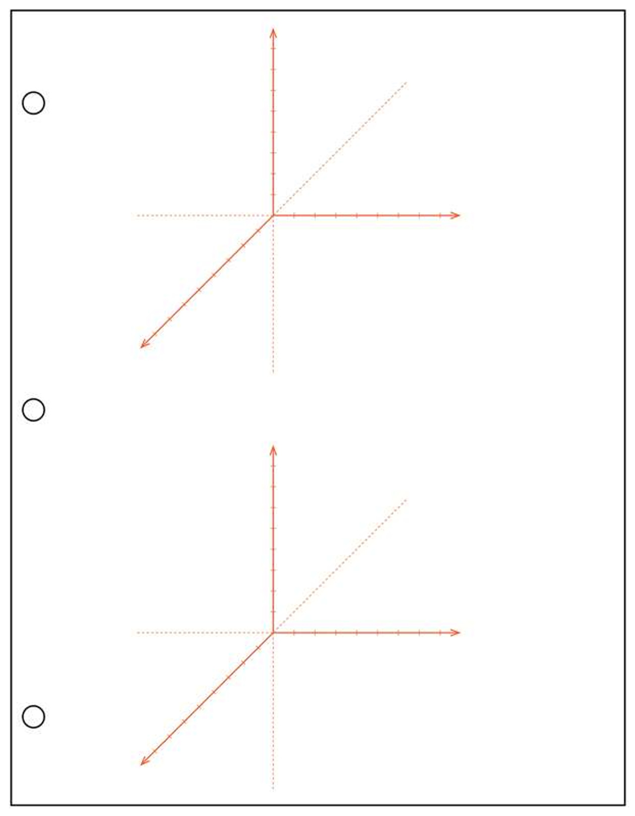 3-D Axis Graph Paper - Red -- 500 Sheet Ream | Geyer Instructional Products