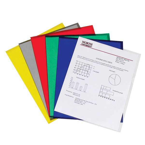 Project Folders, Assorted - Reduced glare, 11 x 8 1/2, 25/BX | Geyer ...
