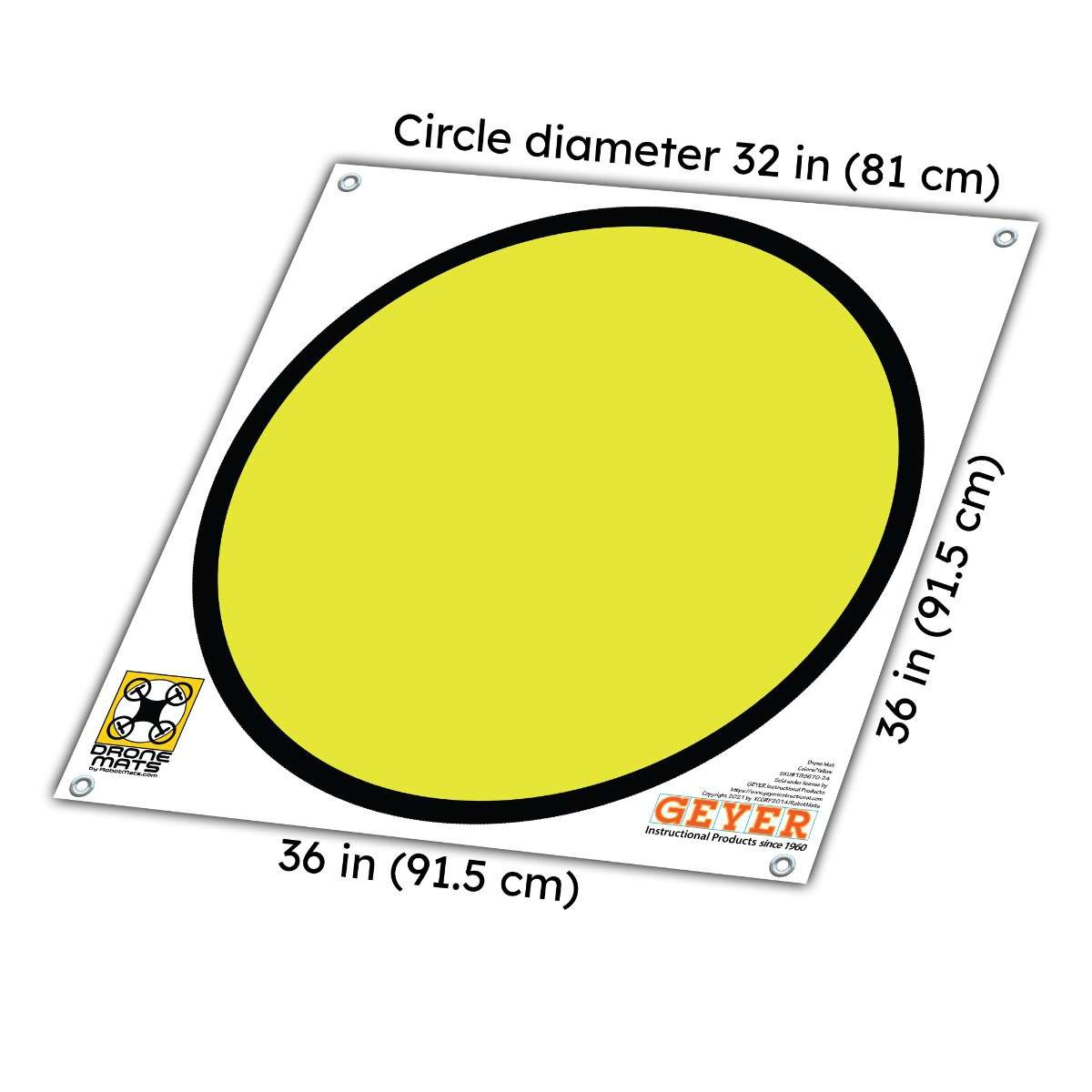Drone Landing Pad, Color Target Dot, Yellow (Various Sizes and ...
