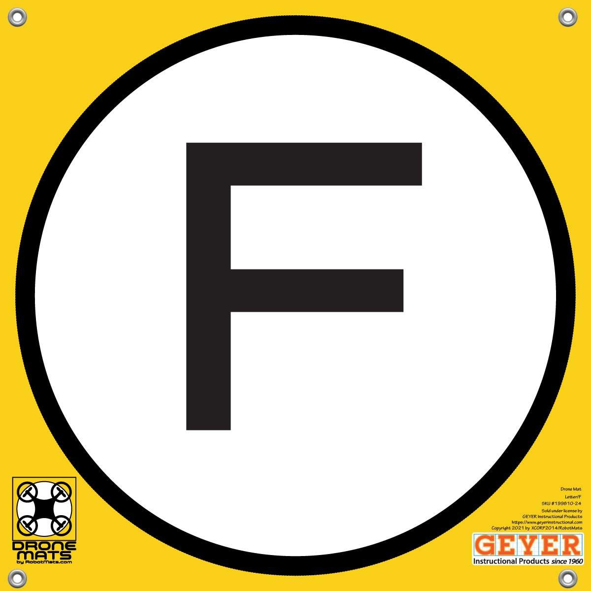 Drone Target Mat, Alphabet Target Dot, F (Various Sizes and Substrates ...