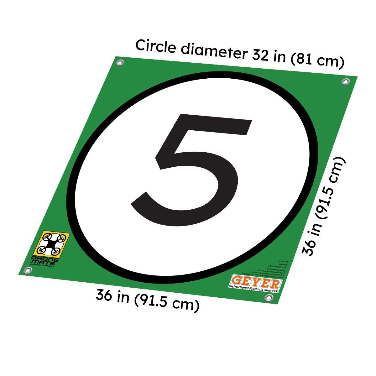 Drone Landing Mat, Number 5 Target Dot (Various Sizes and Substrates ...