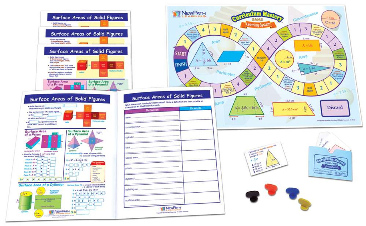 Surface Area Of Solid Figures Learning Center Game Geyer