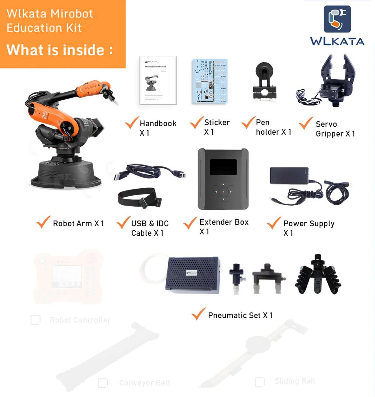 WLkata Mirobot Education Kit - Desktop 6-Axis Robotic Arm | Geyer ...