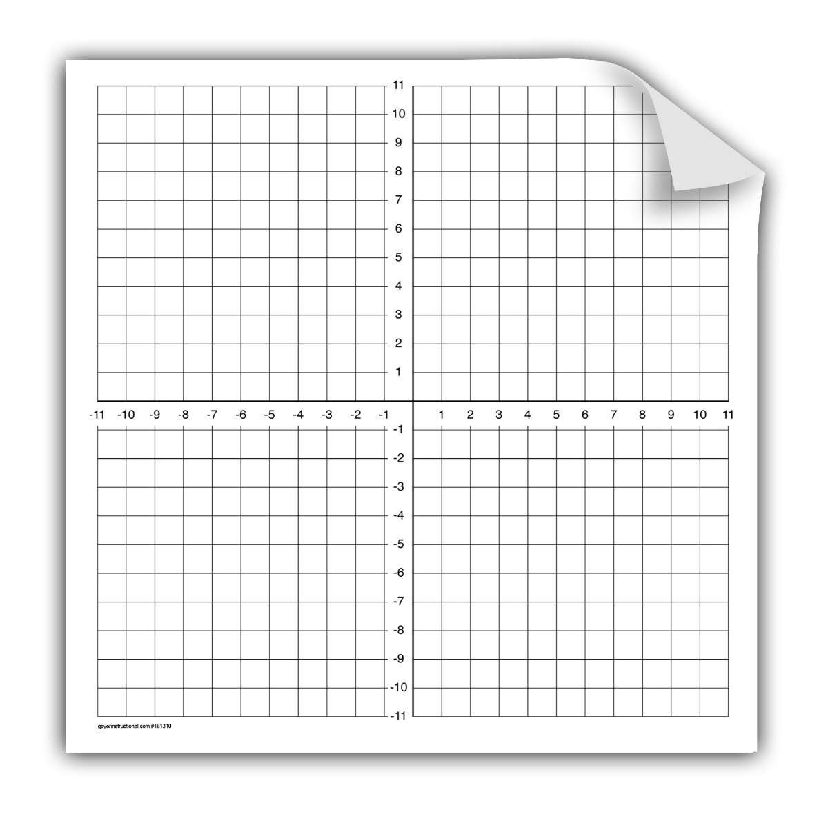Easy Cling Graph - 1" Squares, XY Axis | Geyer Instructional Products