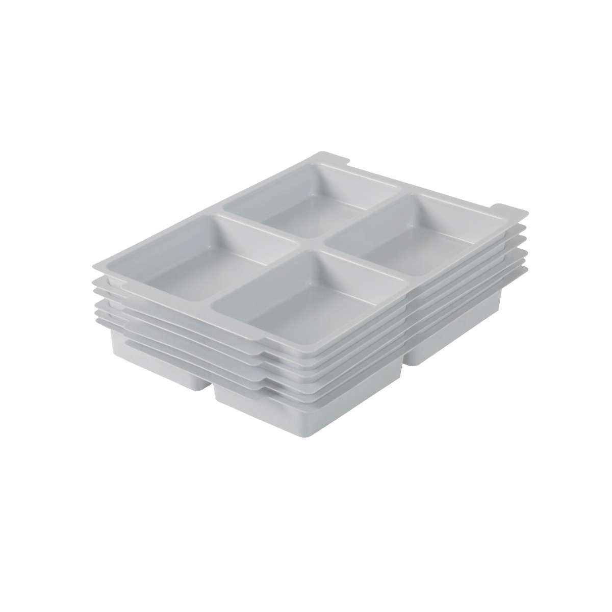 Gratnells F1 Tray Inserts, 3 Compartments, Gray, Organizing Accessory ...