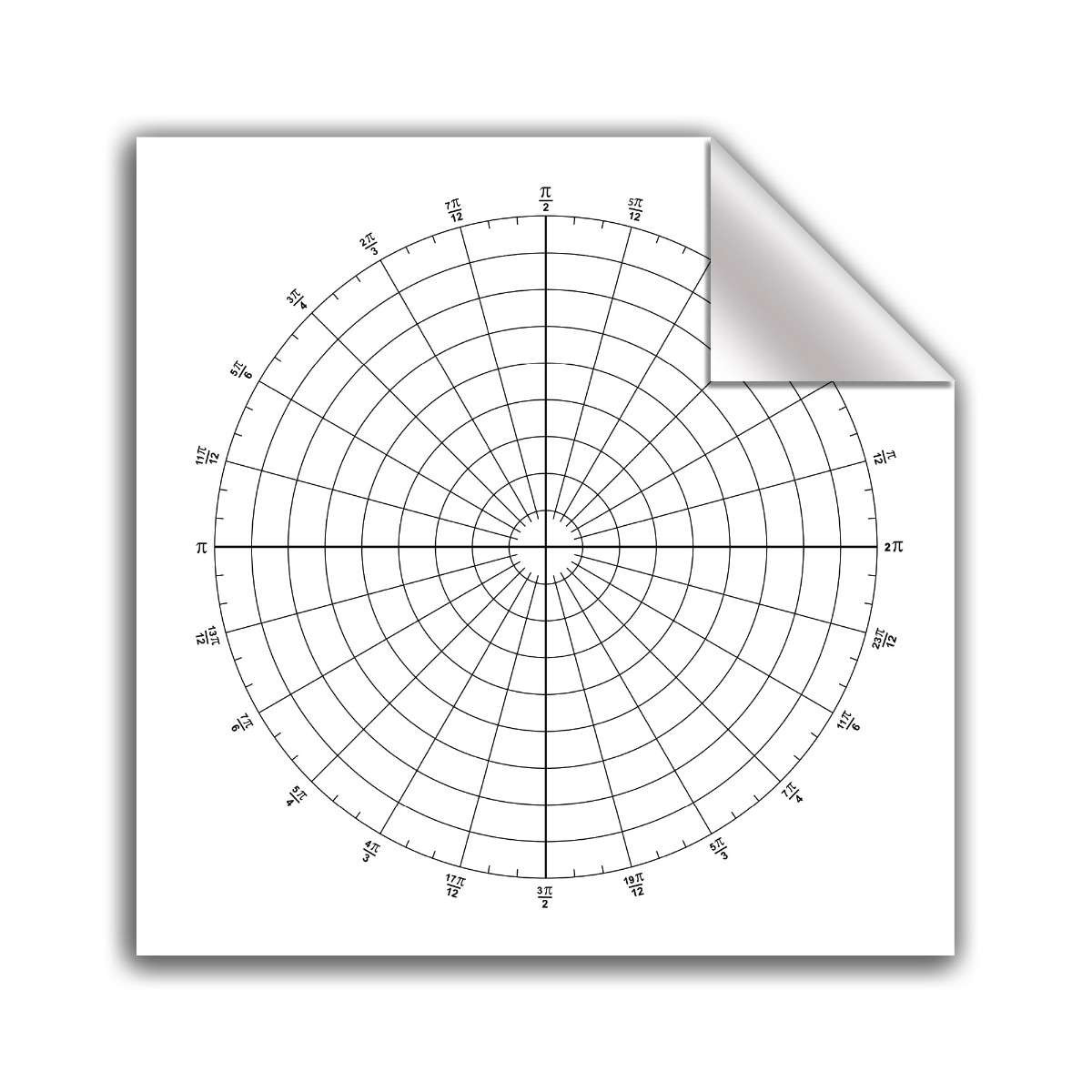 Unit Circle Low-Tac Peel & Stick Dry Erase Graph | Geyer Instructional ...