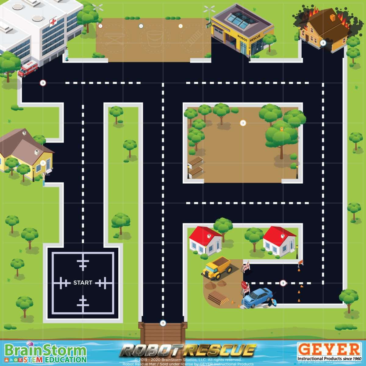 Early Learner Robotics Mat Set, 3 Mats Plus Game Pieces | Geyer ...