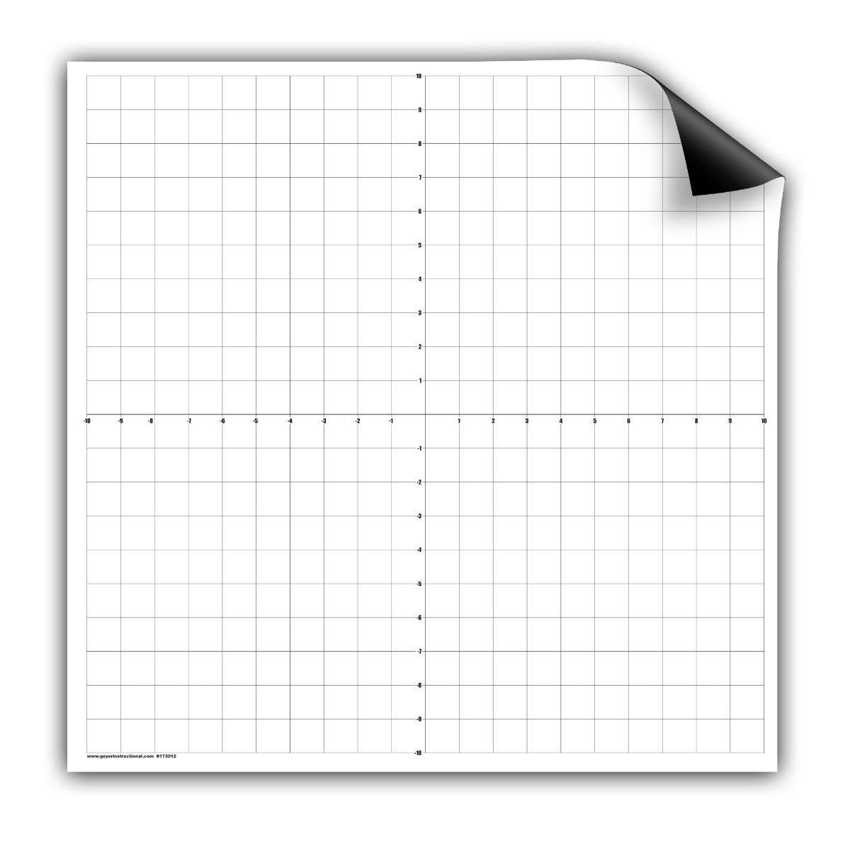 Large 3.5' x 3.5' Dry-Erase Magnet, 2" Square Grid | Geyer ...