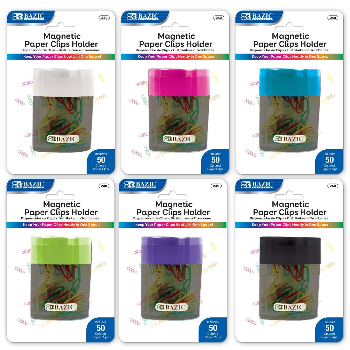 Jumbo (50mm) Color Paper Clips (100/Pack) 24 Packs | Geyer ...