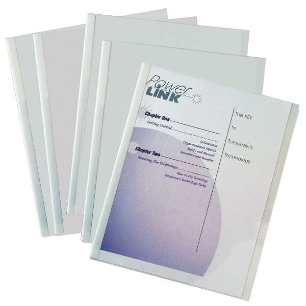 Vinyl Report Covers with Binding Bars, assorted, white binding bars, 11 ...