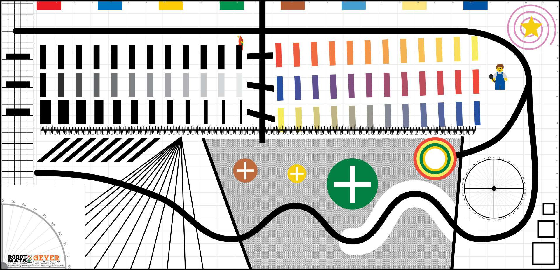 Robotics Challenge Mat -- "Water", FLL Size | Geyer Instructional Products