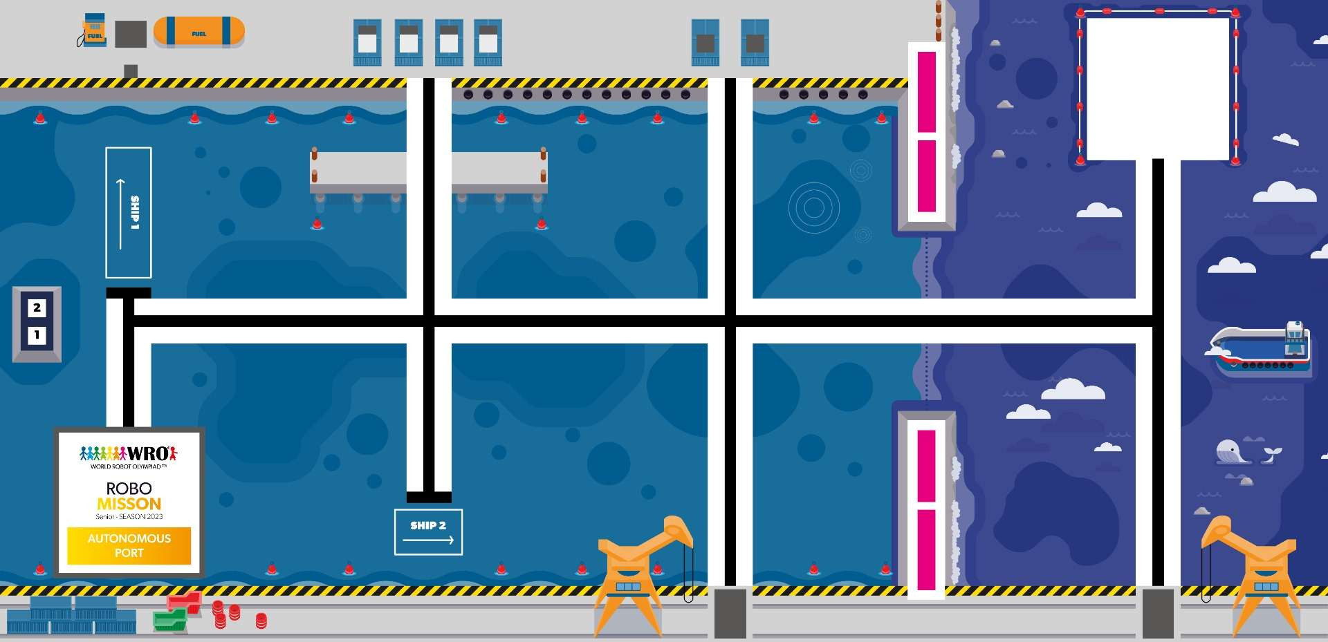 WRO 2023 Junior Regular Competition Mat, Underwater Infrastructure ...