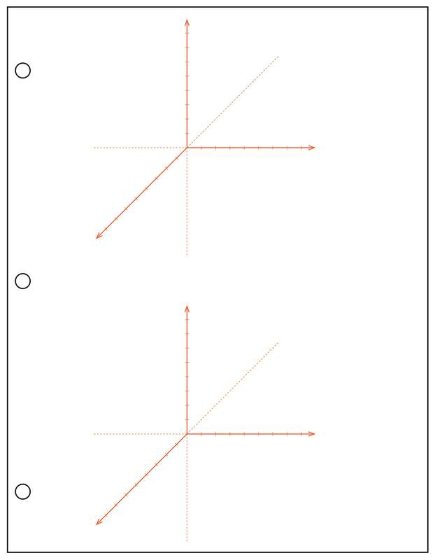 3-D Axis Graph Paper - Red -- 500 Sheet Ream | Geyer Instructional Products