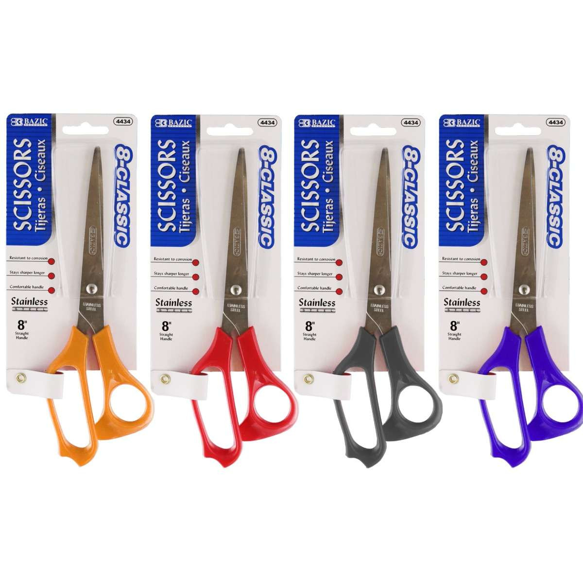 7" Classic Stainless Steel Scissors 24 Packs - 224198 | Geyer ...