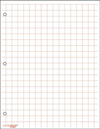 2 GRID XY GRAPH PAPER, 1/4" SQ. - RED - 500 Sheet Ream | Geyer ...
