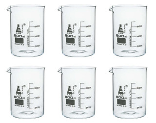 12 pack - 150ml Beakers - Griffin Style, Low Form with Spout - 25ml graduations - Borosilicate 3 ...