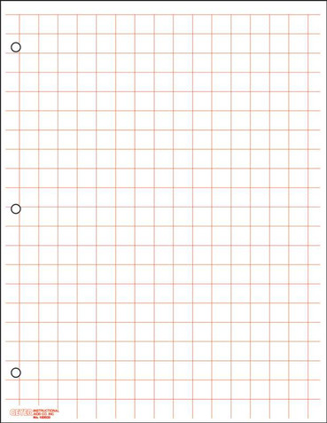 Classic Graph Paper, 1/2" SQ. - Red -- 500 Sheet Ream | Geyer ...